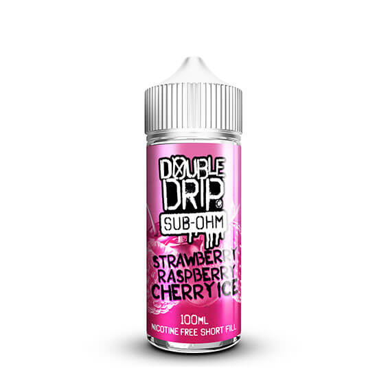 Double Drip Strawberry Raspberry Cherry Ice Shortfill E-Liquid 100ml ...