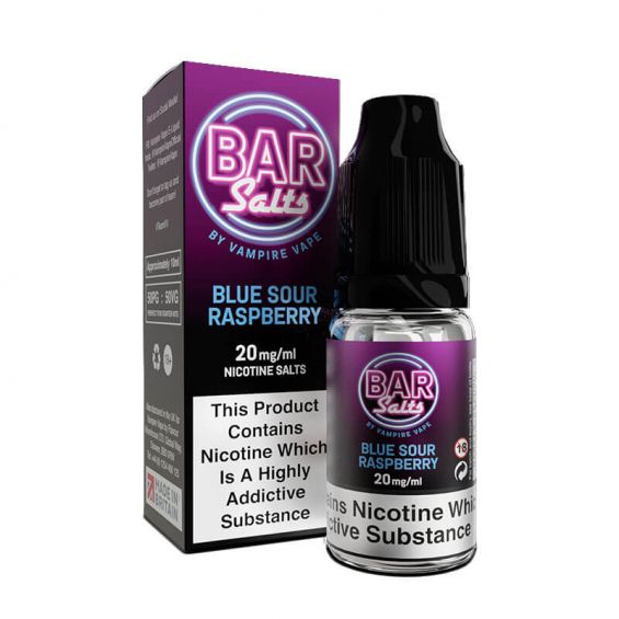 Bar Salts Blue Sour Raspberry Nic Salt E-Liquid 10ml by Vampire Vape ...
